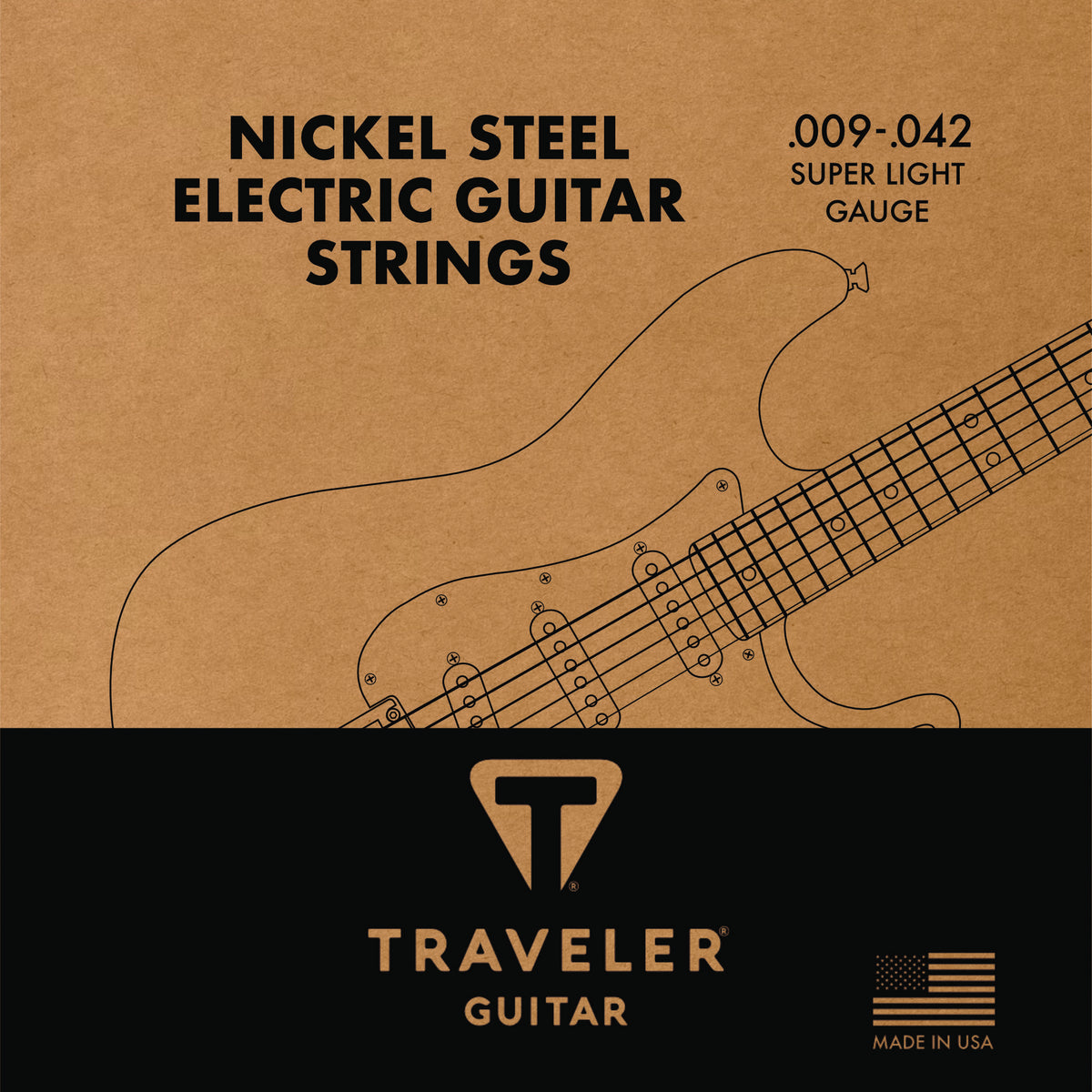 Nickel Steel Super Light Electric Guitar Strings – Traveler Guitar®