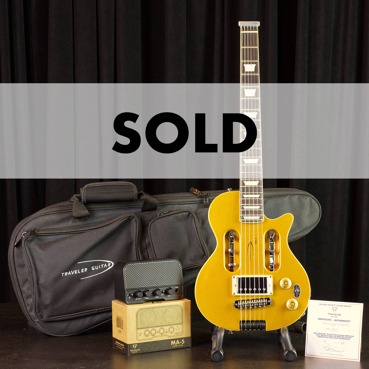 Traveler Guitar EG-1 (Vintage Gold) Prototype Electric Guitar ...
