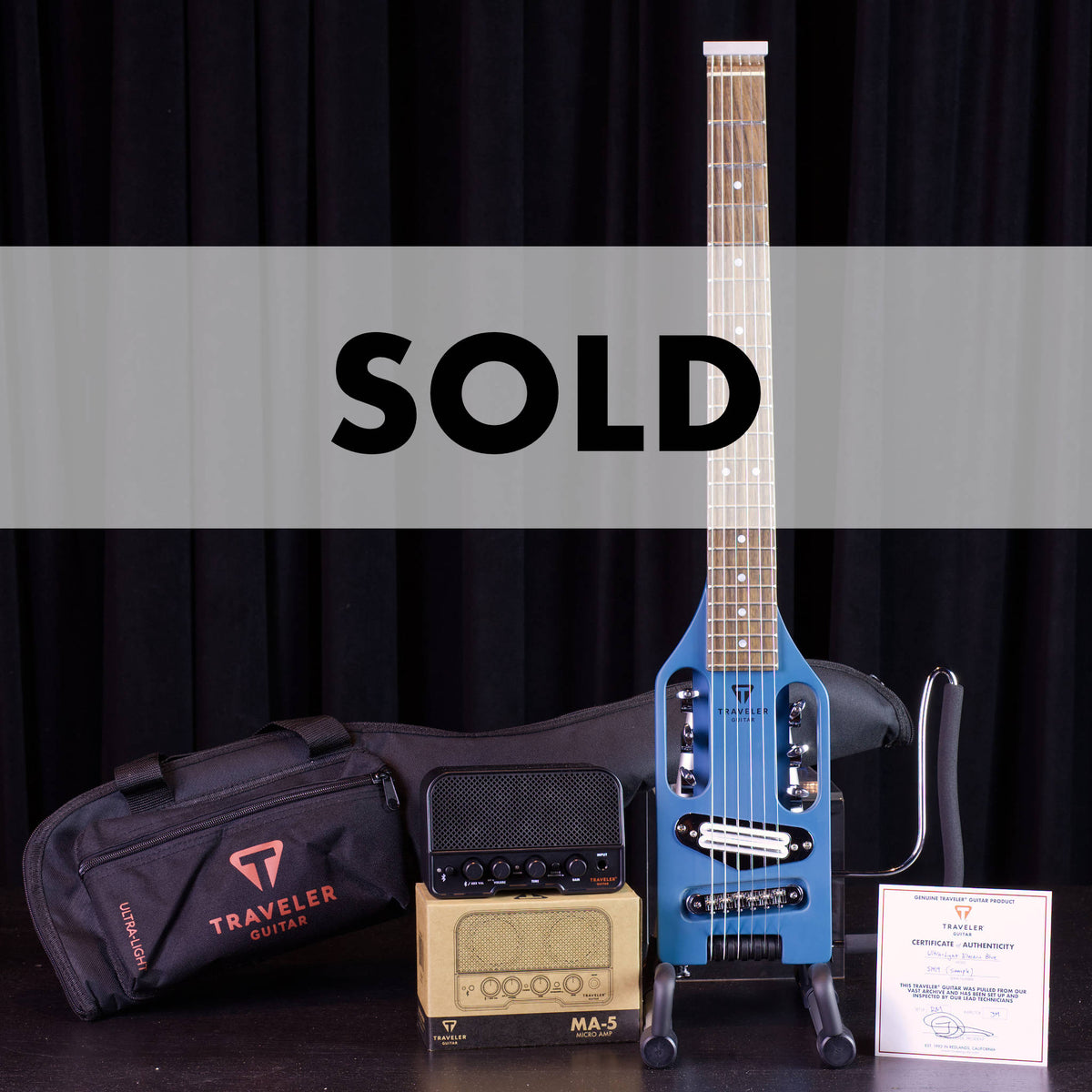 Traveler Guitar Ultra-Light Electric (Blue) Electric Guitar – Traveler ...